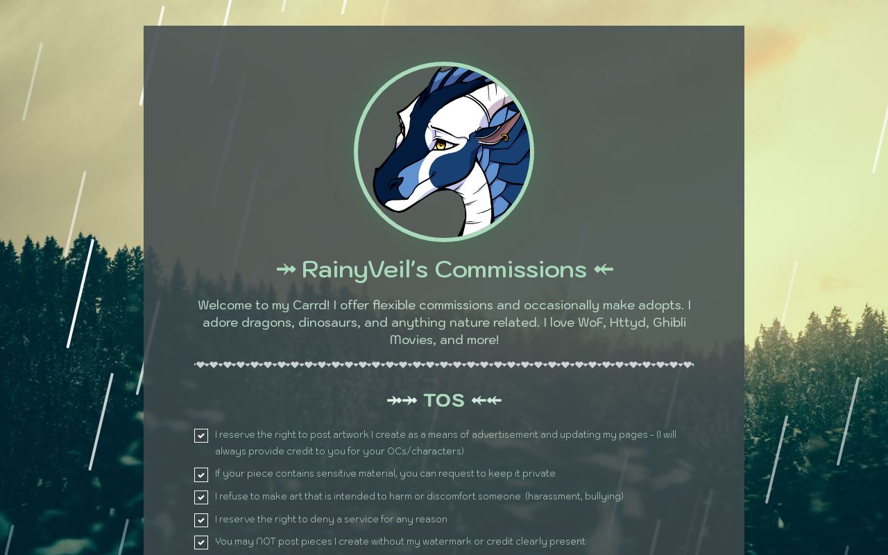 RainyVeil's Commissions